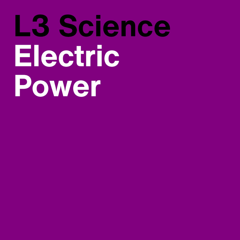 Electric Power (L3 Science) | Learnest