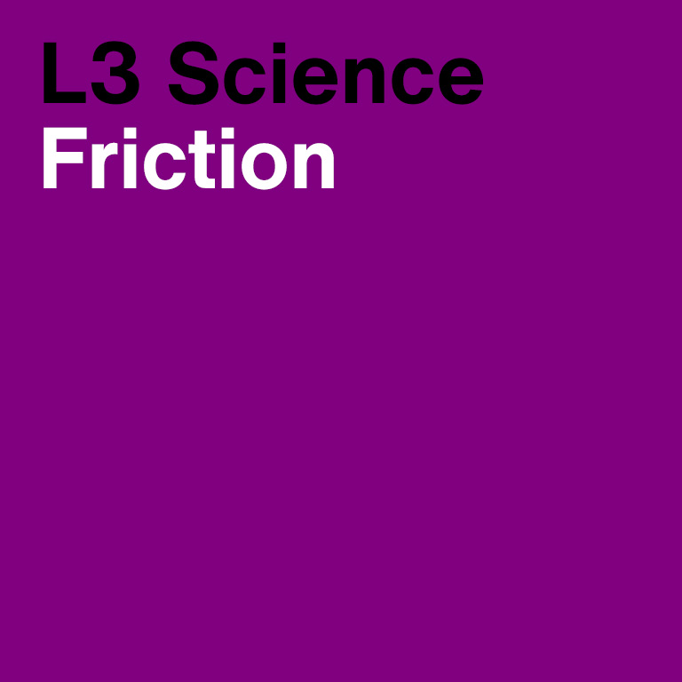 Friction (L3 Science) | Learnest